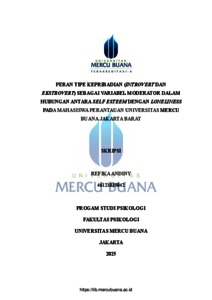 PERAN TIPE KEPRIBADIAN (INTROVERT DAN EKSTROVERT) SEBAGAI VARIABEL MODERATOR DALAM HUBUNGAN ...